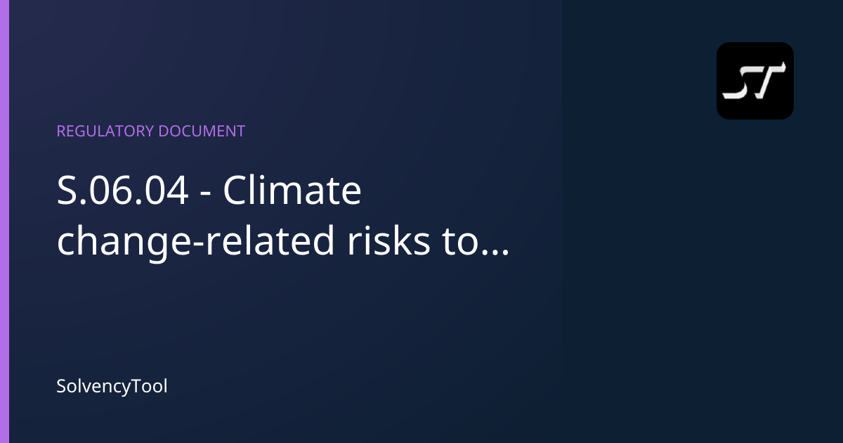 S.06.04 - Climate change-related risks to investments | SolvencyTool
